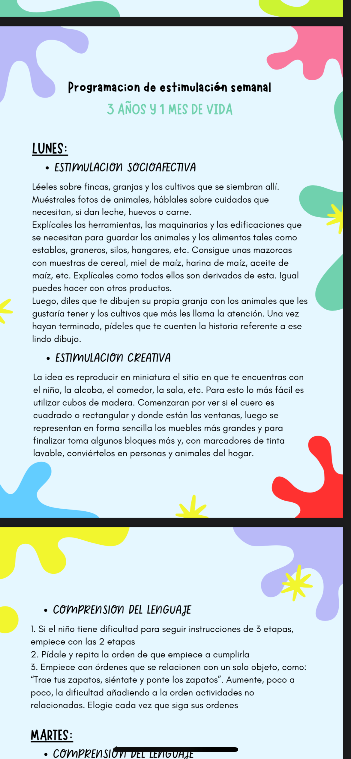 Guías de Estimulación, juegos y actividades 0 a 5 años